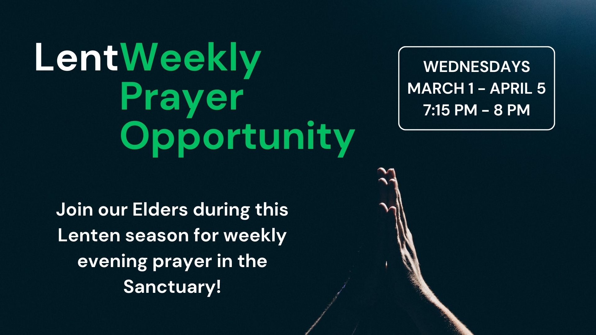 Scott Troyer » Articles » Wednesday Prayer Nights – Lent 2023